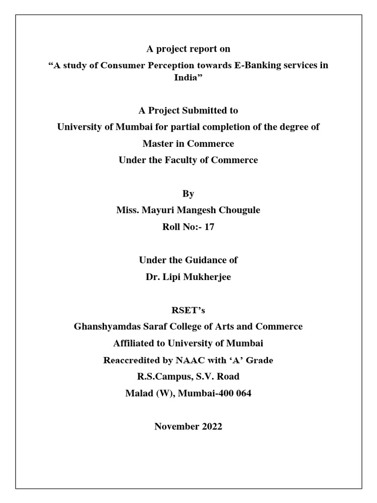 Consumer Perception Towards E Banking Services 081252 1 Pdf