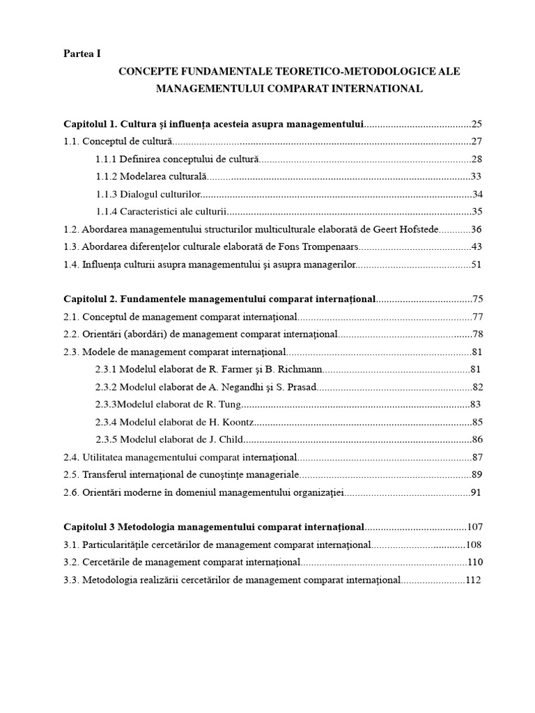 Management Comparat (Curs Intreg) | PDF