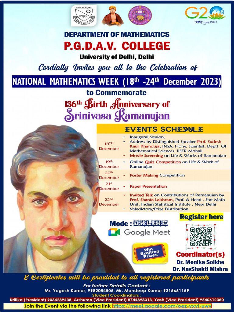Pgdav Maths Brochure - Complete | PDF