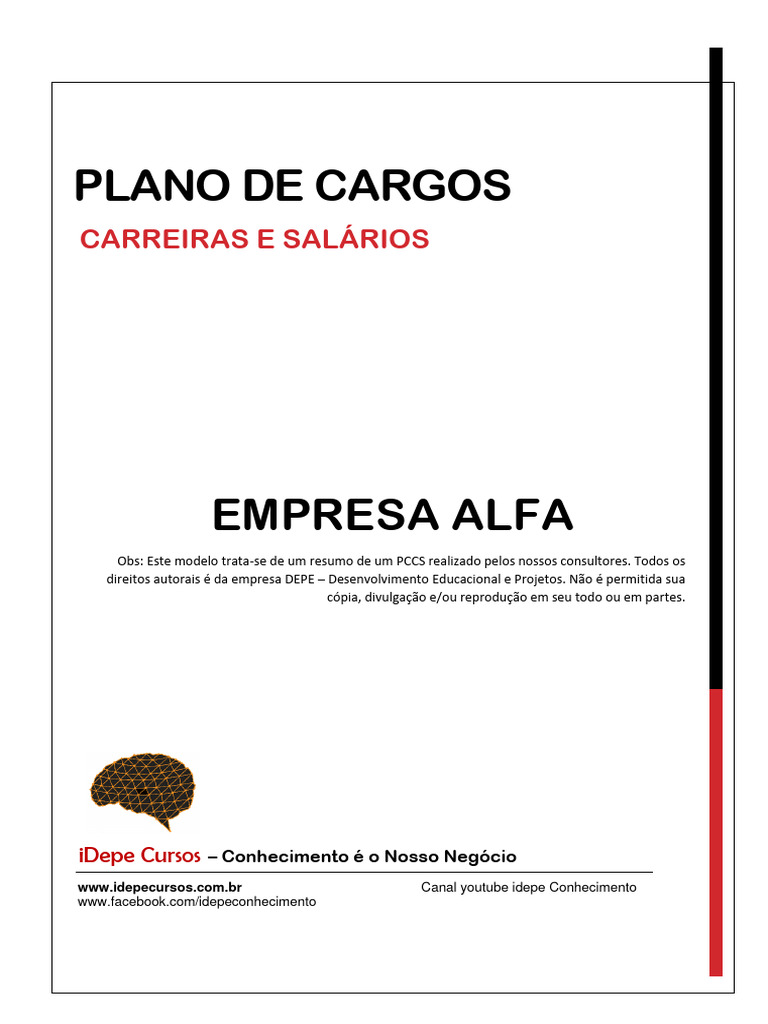 Plano de Cargos e Salários da Empresa Alfa | PDF | Cheque (banco ...