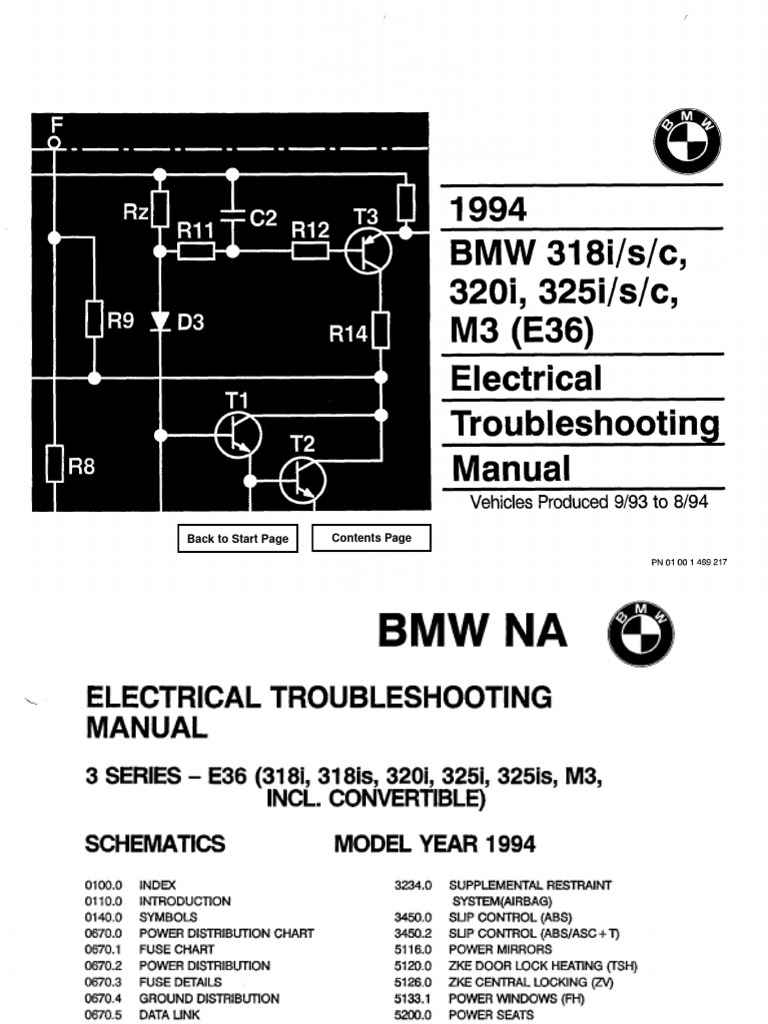 Schema Elettrico BMW E36 | PDF