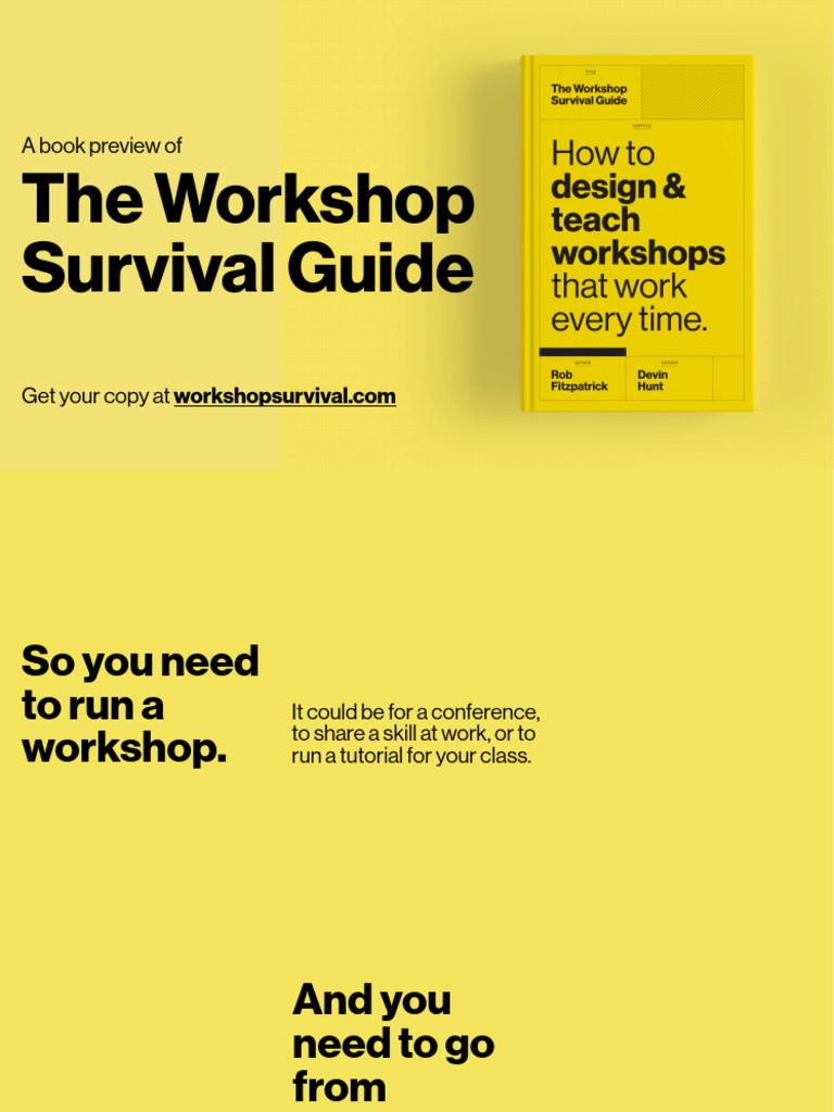 Workshop Survival Guide | PDF | Lecture | Learning