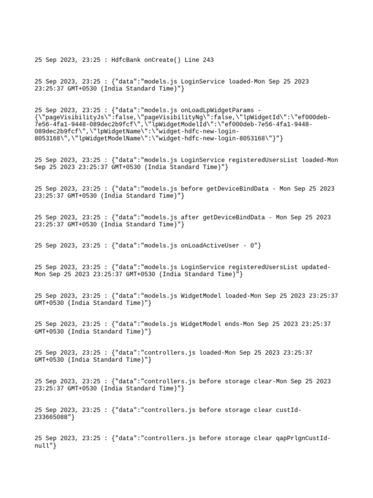 HdfcLogs_20_june_23 | PDF | Hypertext | Data Management