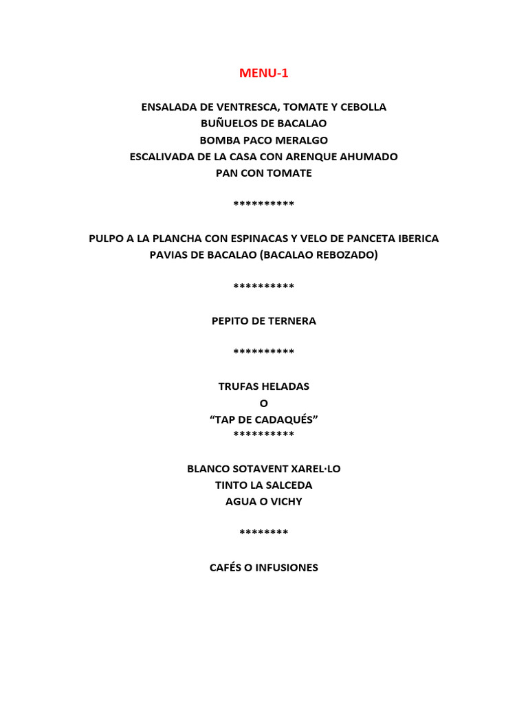 MENUGRUP_ESP | PDF | Alimentos preparados | Cocina asiática