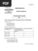 Modele Proces Verbal de Passation de Service | PDF | Finance et gestion monétaire