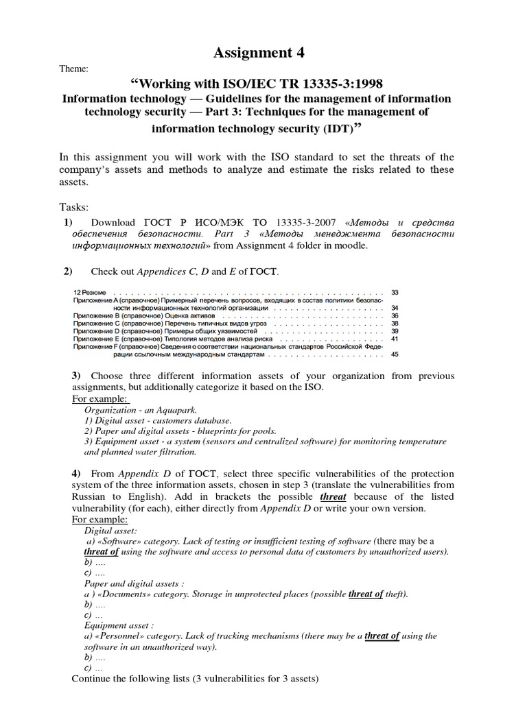 Assignment 4 | PDF | Vulnerability (Computing) | Risk