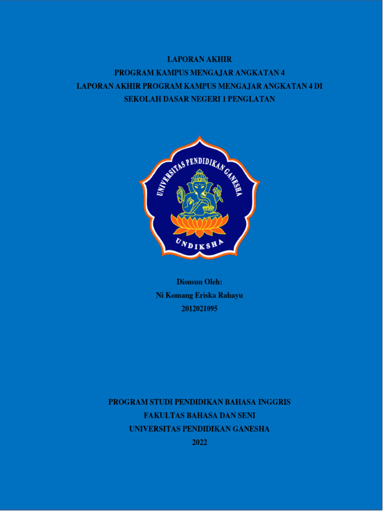 Contoh Laporan Akhir Kampus Mengajar | PDF