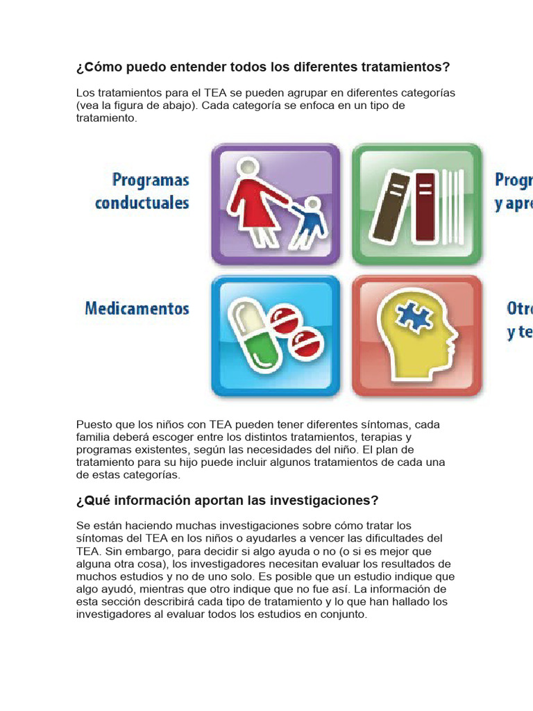 Trastorno Del Espectro Autista (TEA) | PDF | Espectro autista ...