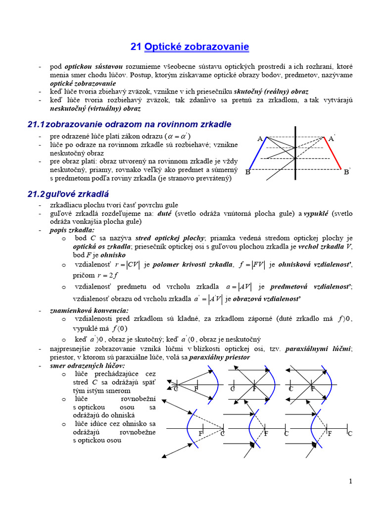 Opticke Zobrazovanie | PDF Opticke Zobrazovanie | PDF
