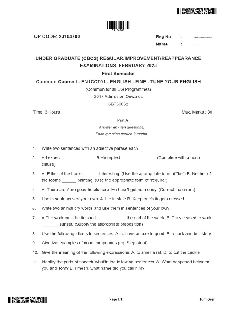 English - Fine - Tune Your English | PDF | English Language | Sentence ...