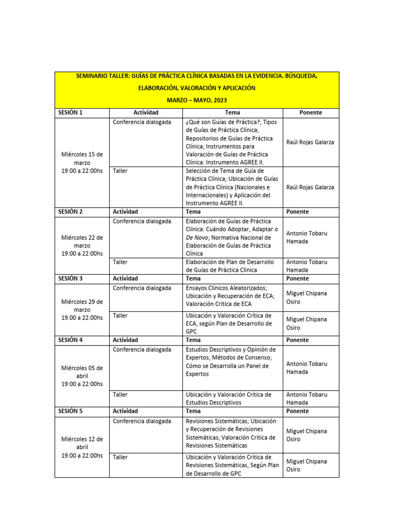 2029 GPC Programa | PDF