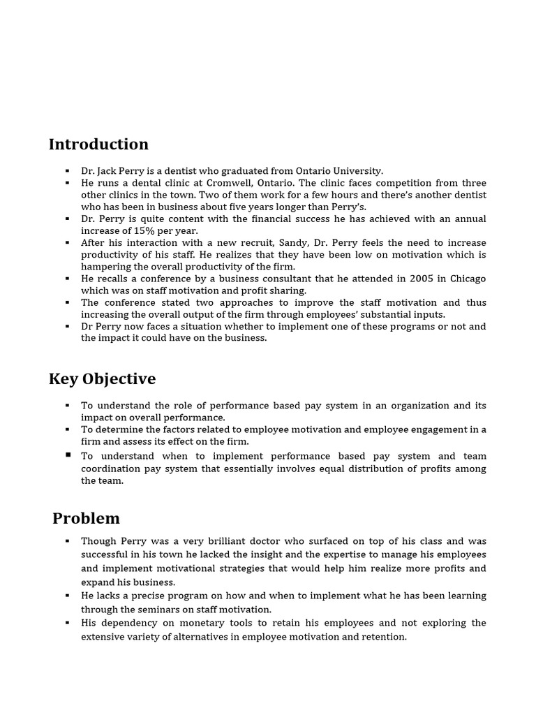 DR Jack Perry DDS | PDF | Incentive | Motivation