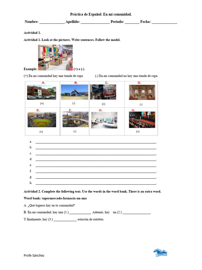 Práctica de Español: Comunidad | PDF | Ciencias sociales