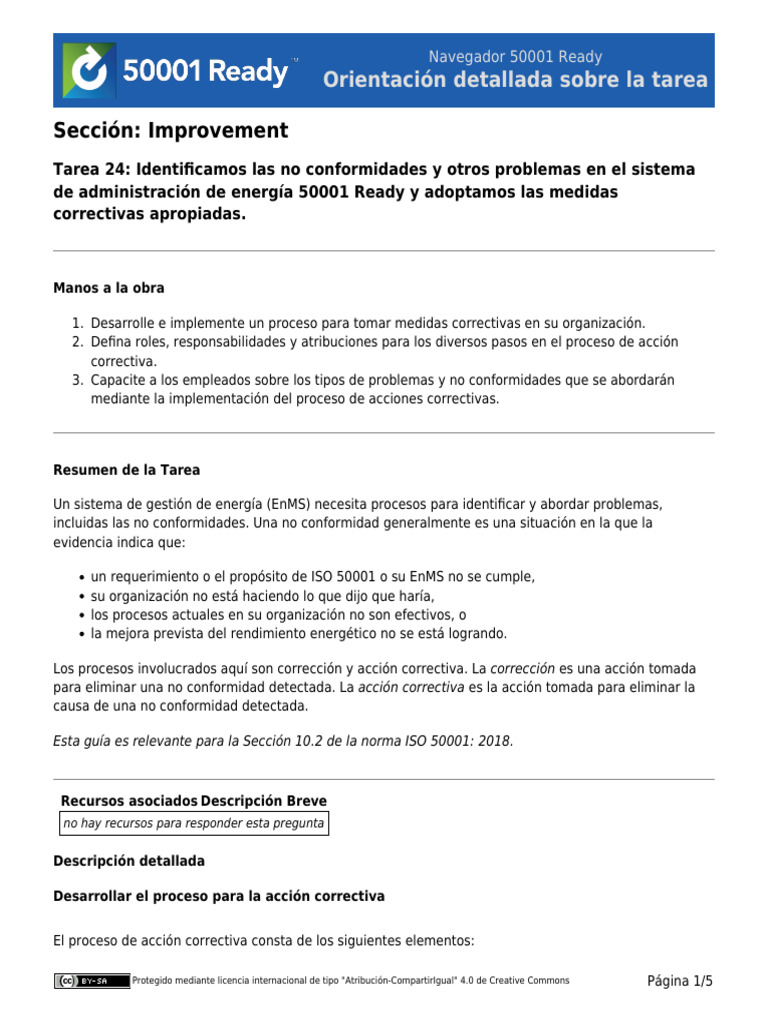 Orientación para Completar La Tarea 24 Del Programa 50001 Ready | PDF | Calibración | Auditoría