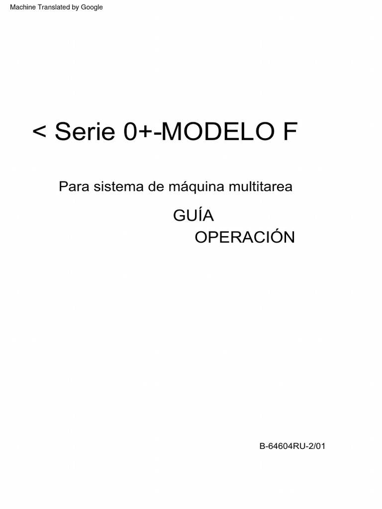 CNC Fanuc Manual en Español | PDF
