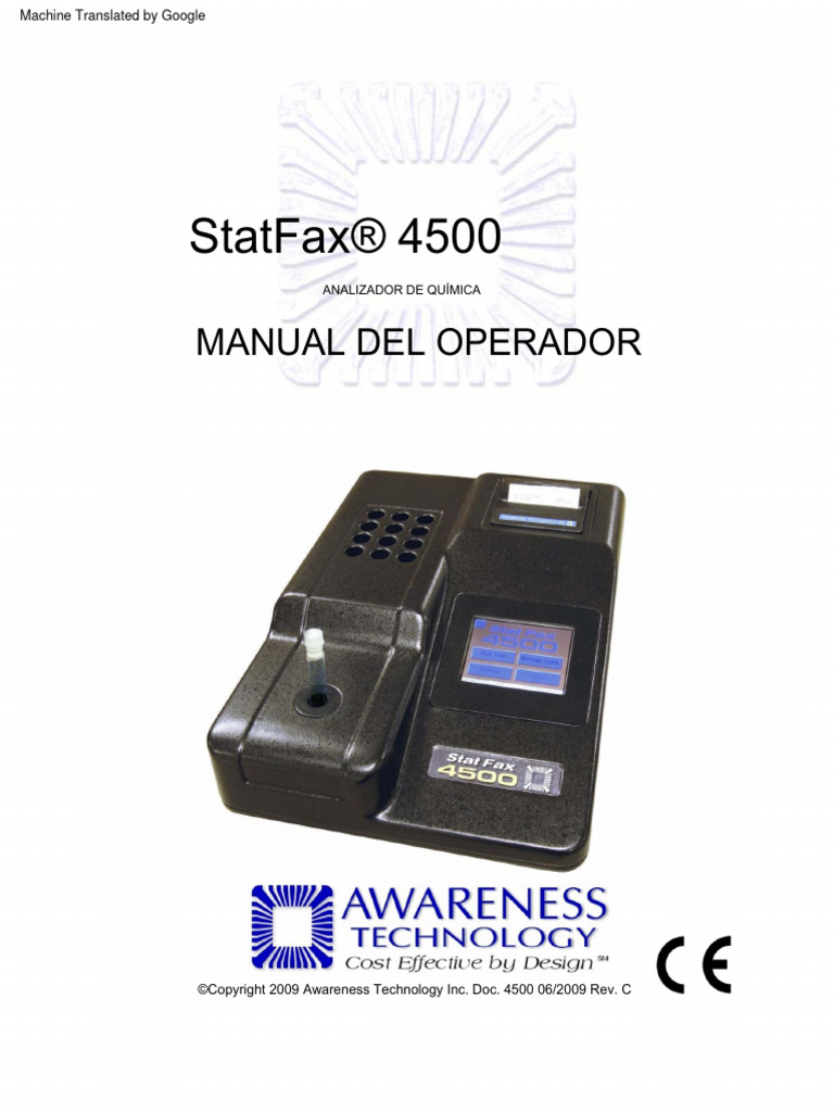 Manual Stat Fax 4500 | PDF | Fusible (Eléctrico) | Laboratorios