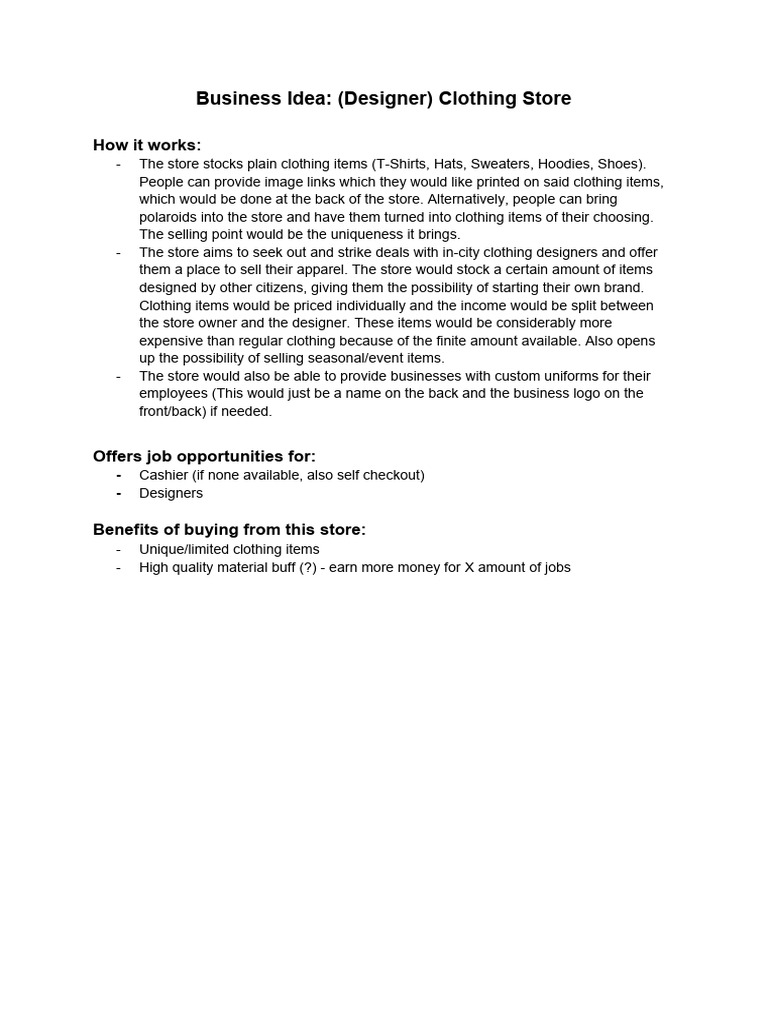 Clothing Store | PDF | Lifestyle