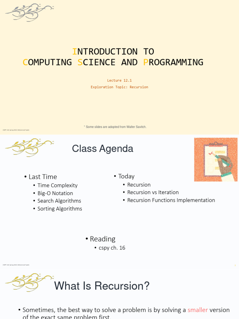 Lecture12.1 Before Large | PDF | Iteration | Algorithms