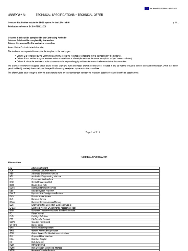 07) Technical Specification 22 008 Final Including Corrigendum | PDF | Hyper V | Solid State Drive