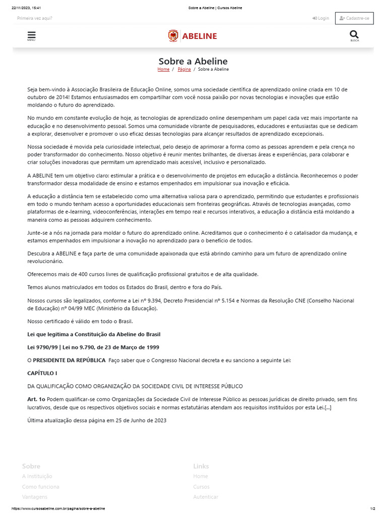 Sobre A Abeline | PDF