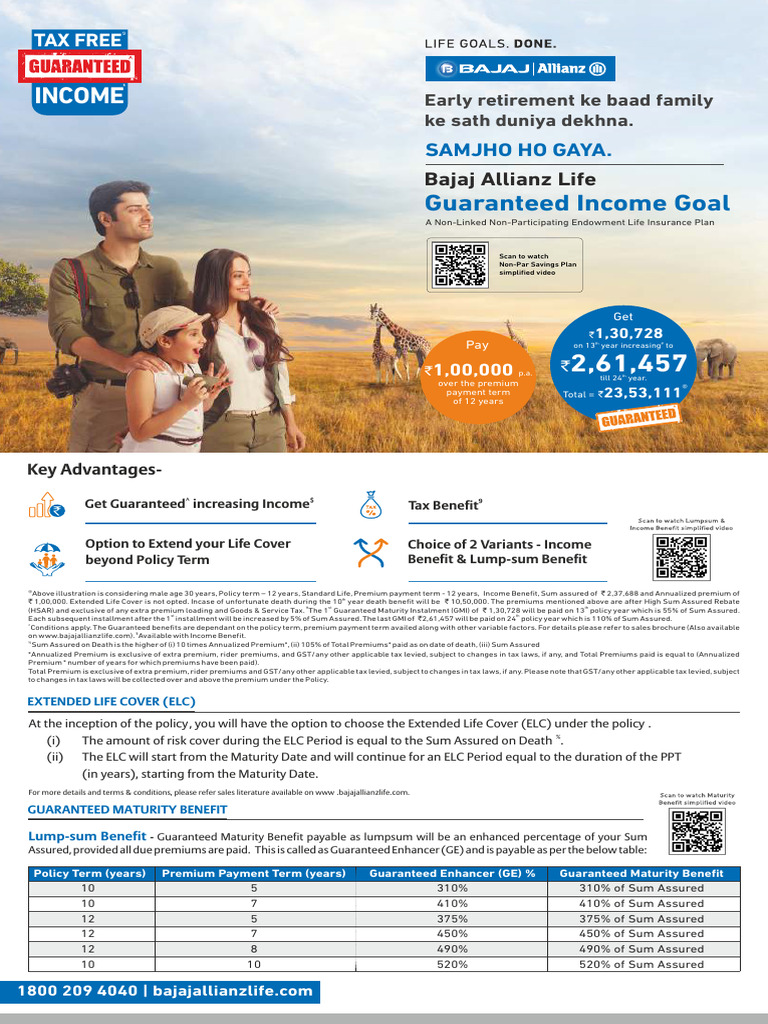 Guaranteed Income Goal | PDF | Insurance | Life Insurance