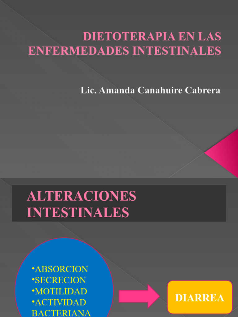 3-Dietoterapia en Las Enfermedades Intestinales i | PDF | Diarrea ...