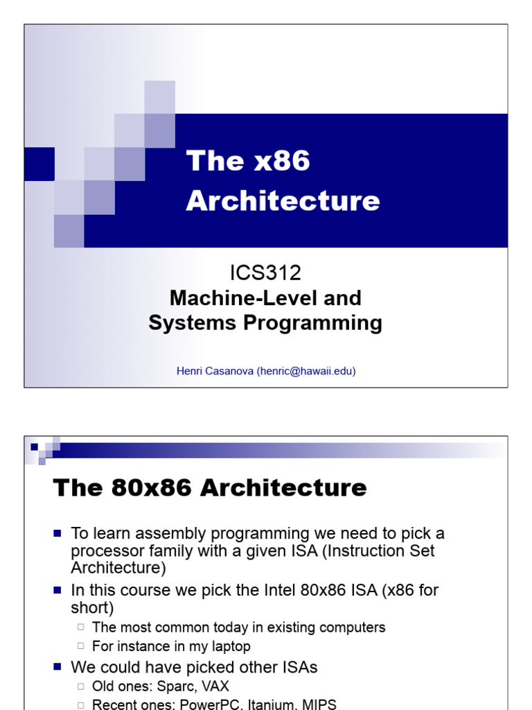 x86 Architecture 1703184092 | PDF | 64 Bit Computing | Computer Programming