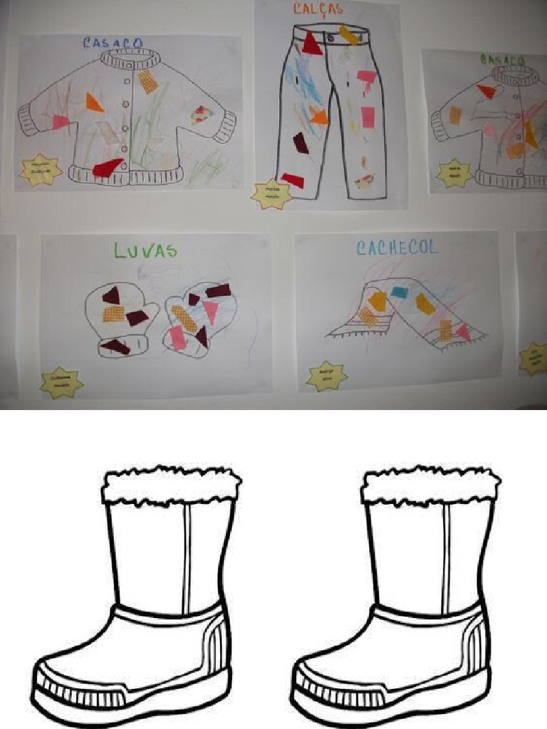 Roupas de Inverno - Colorir. | PDF