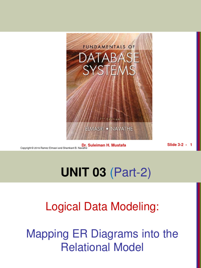 UNIT 03-P2 Logical Data Modeling Using The Relational Model | PDF | Relational Model ...