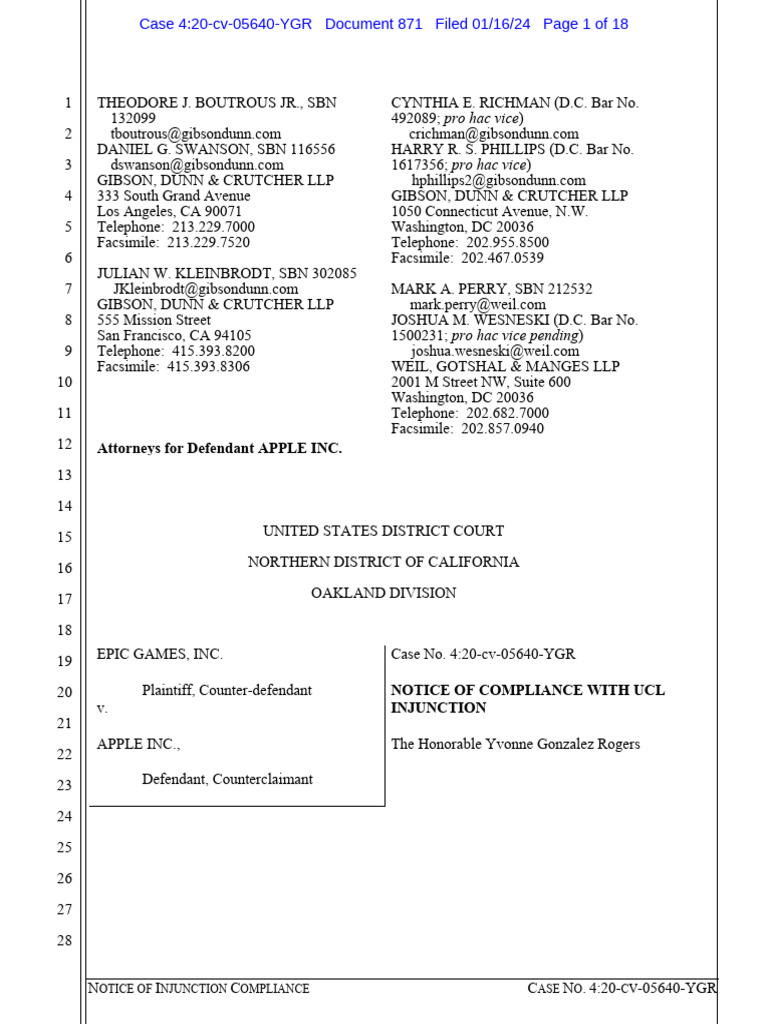 Apple Notice of Compliance With UCL Injunction | PDF | Ios | Mobile App