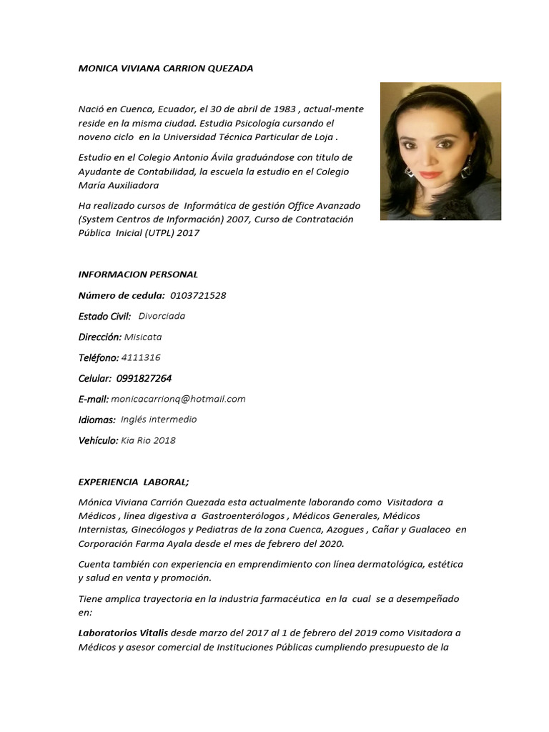 Monica Viviana Carrion Quezada | PDF