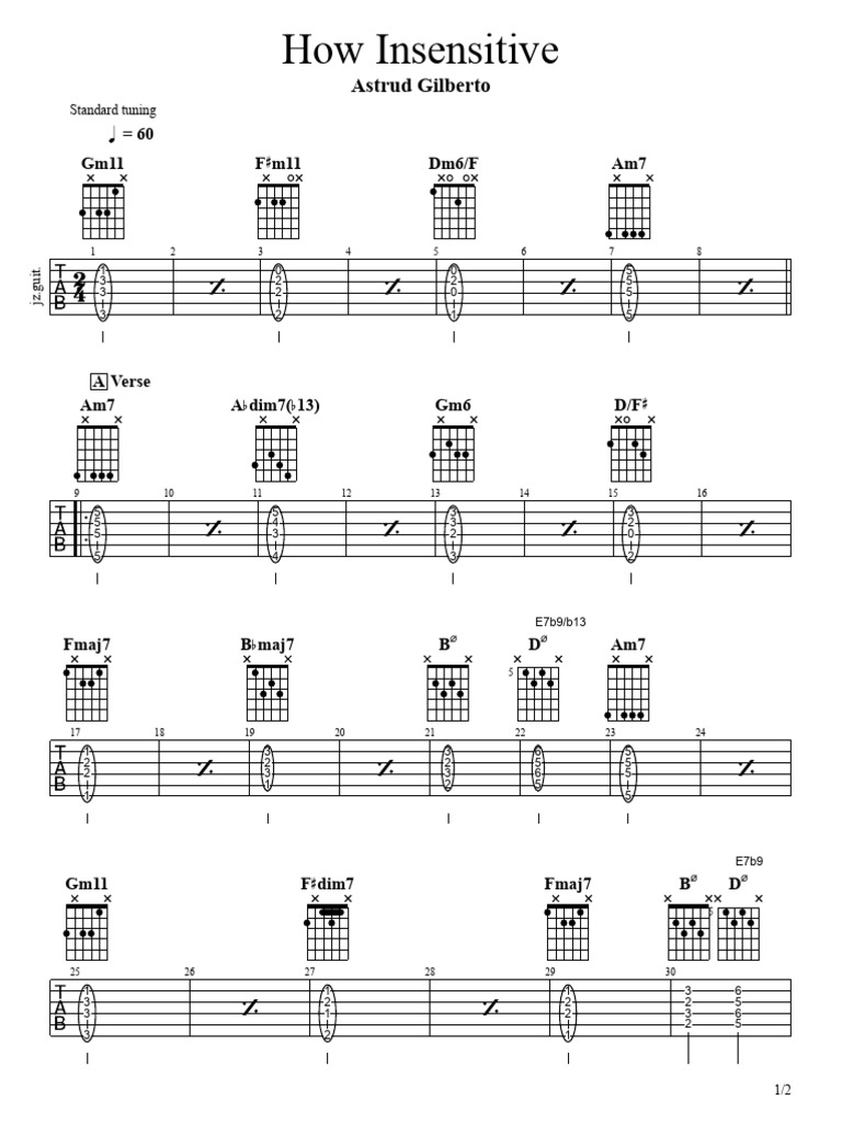 How Insensitive - Astrud Gilberto | PDF