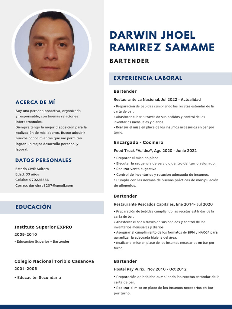 CV Darwin Ramirez Sam A Me | PDF