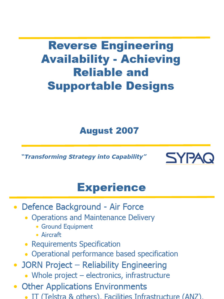Consulting Frameworks 3 | PDF | Reliability Engineering | System