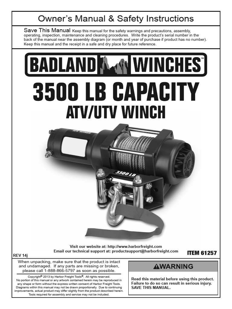 Badland Winch 3500 | PDF
