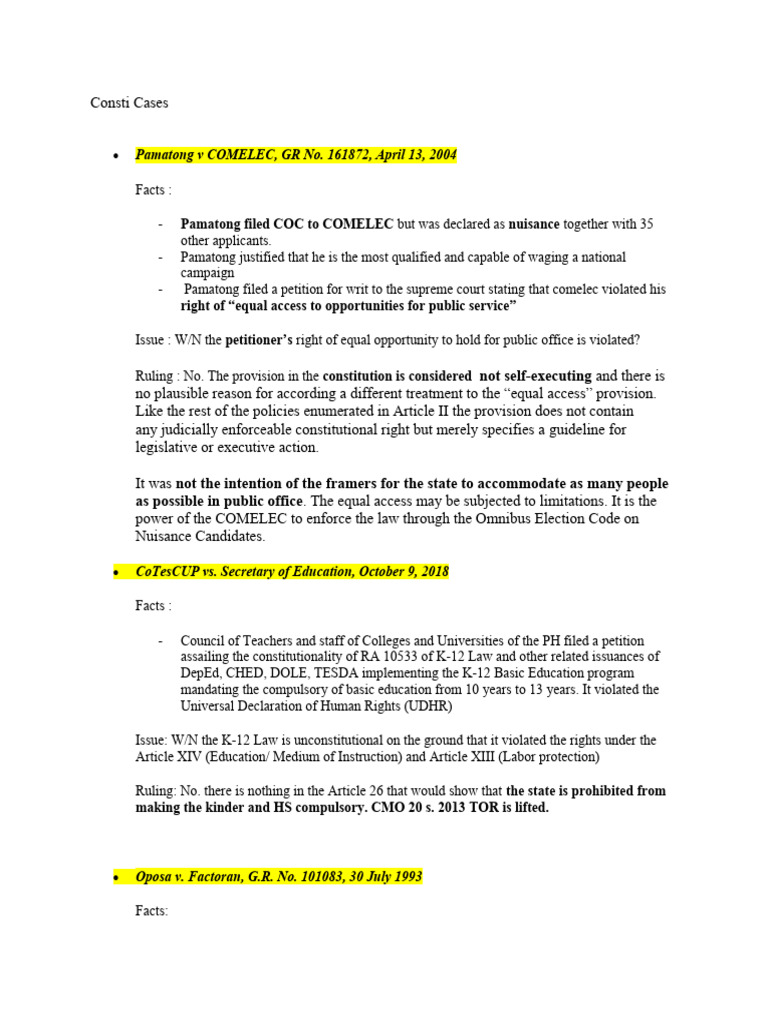 Consti Cases | Download Free PDF | Territorial Waters | Constitutional Amendment