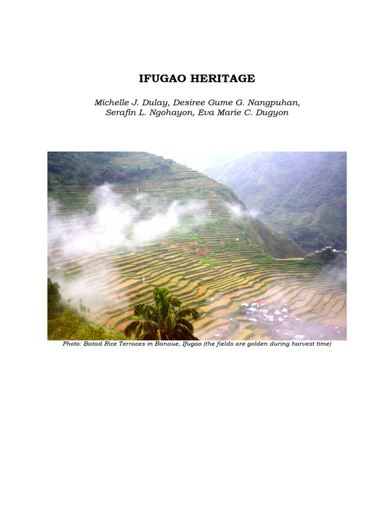 Ifugao Heritage Notes | PDF | Deities | Rituals