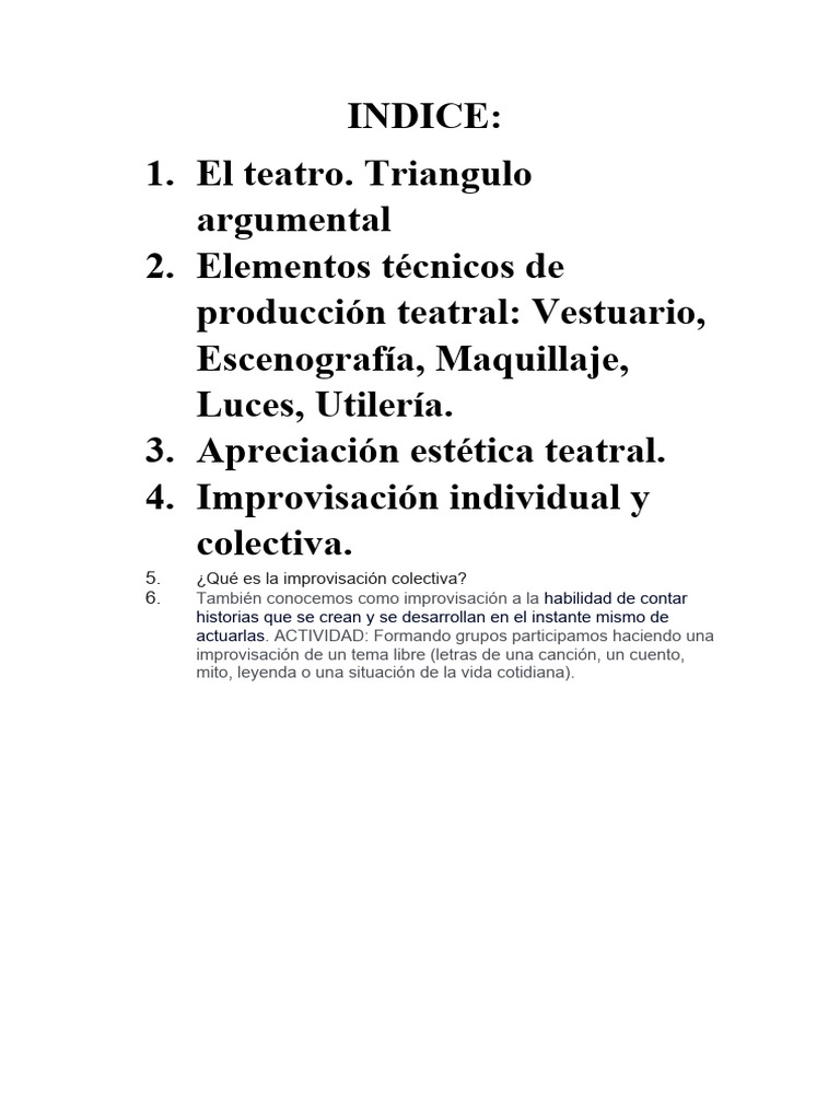 El Teatro | PDF | Teatro