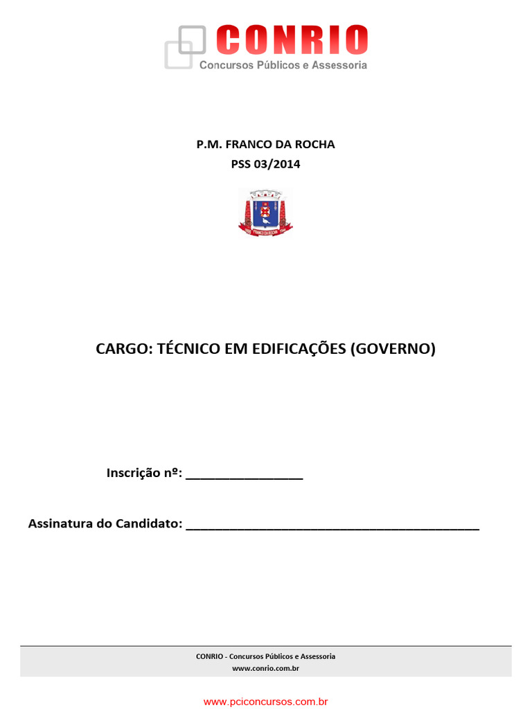 Cargo Tecnico em Edificacoes | PDF