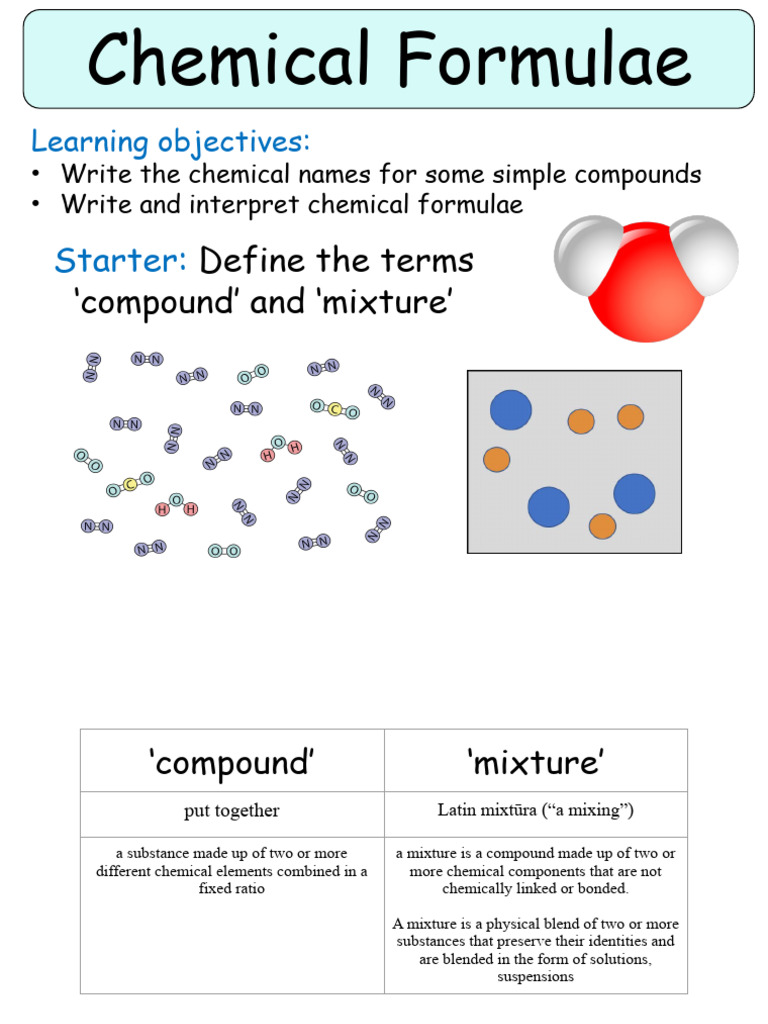 P5 7w Sc2 - Chemical Formulae - Powerpoint | PDF