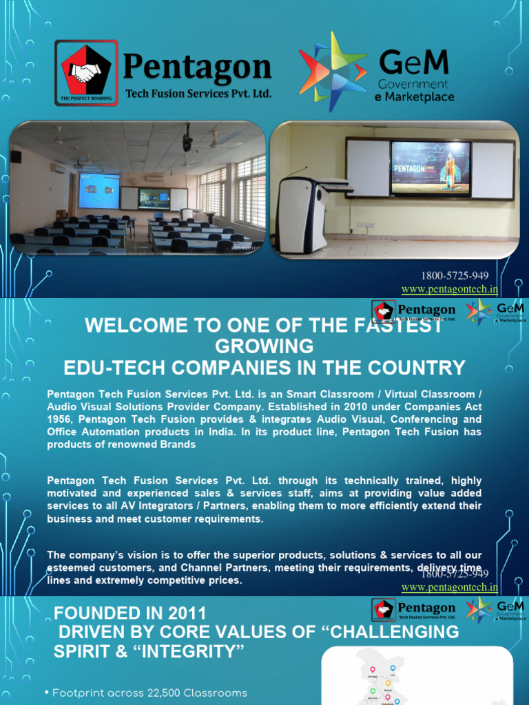 Pentagon Tech: Smart Classroom Solutions | PDF | Educational Technology ...