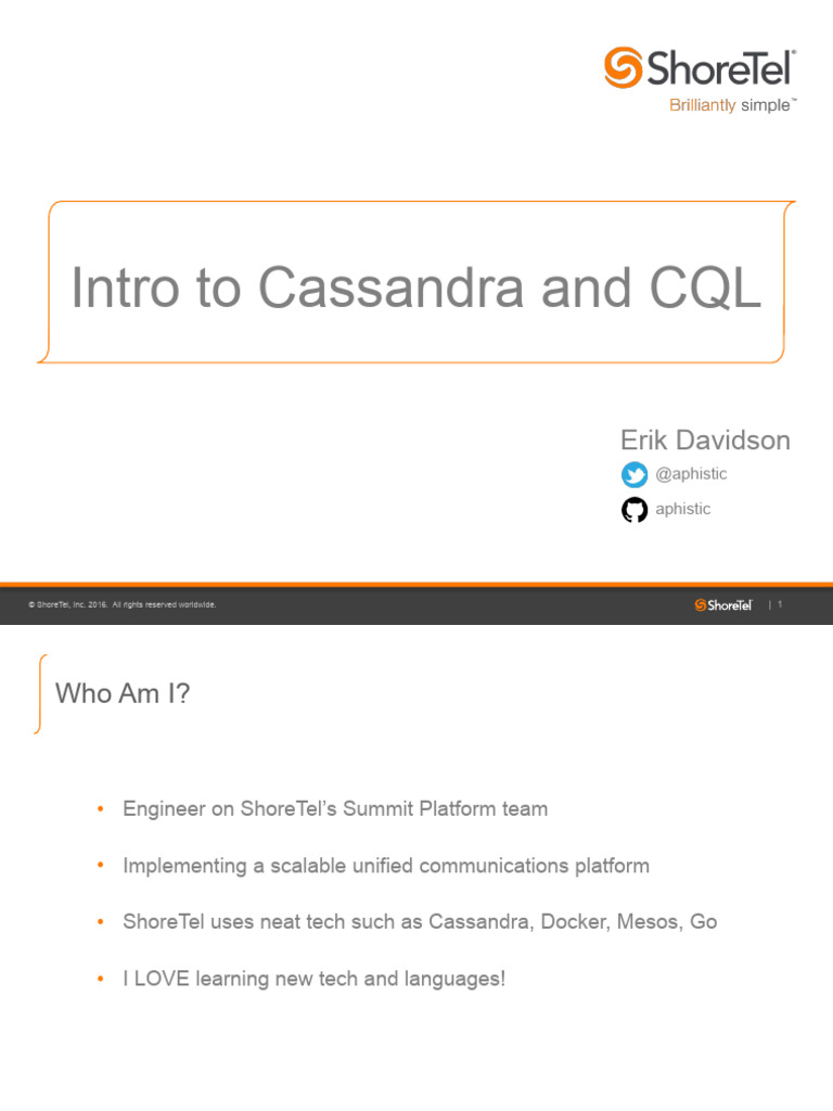 Intro To Cassandra and CQL | PDF | Relational Database | Replication (Computing)
