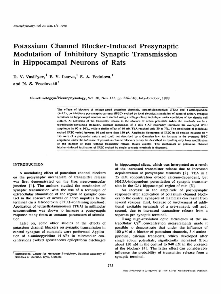BF02462837 | PDF | Chemical Synapse | Inhibitory Postsynaptic Potential