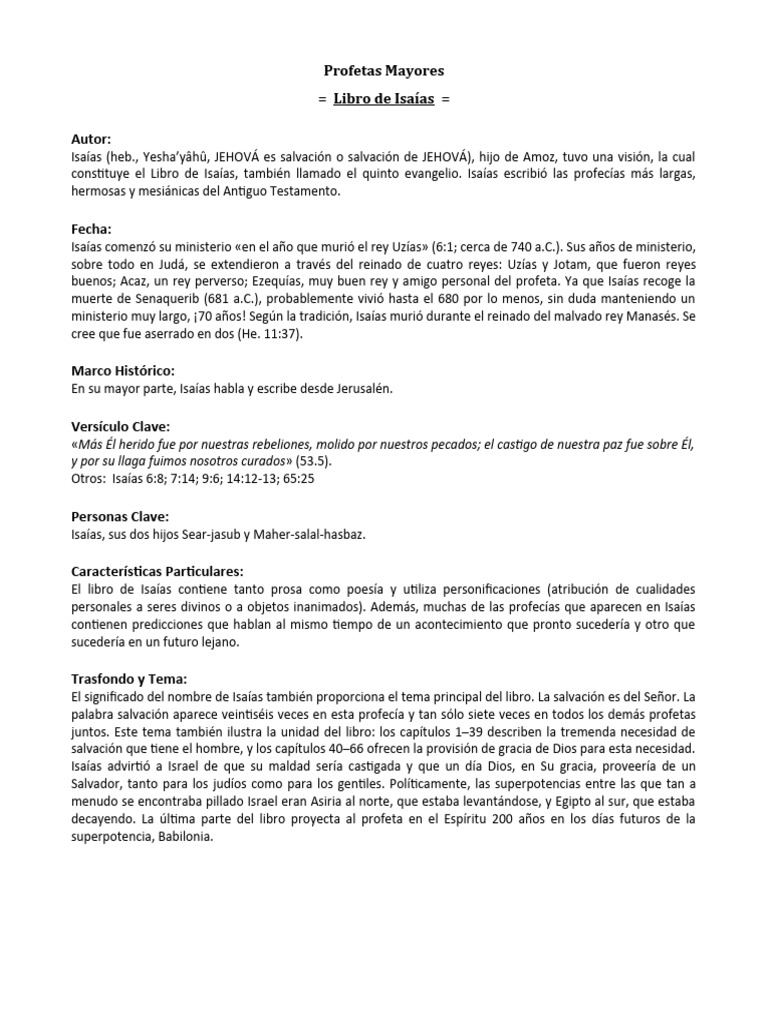 Libro de Isaias | PDF | Libro de Isaías | Mesías