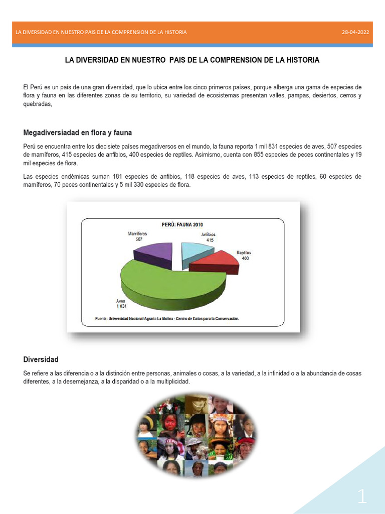 Diversidad Cultural y Biológica en Perú | PDF | Tradiciones | Ropa