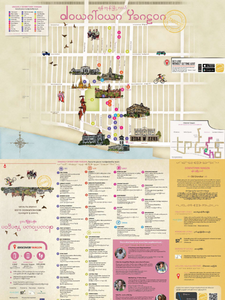 Yangon - Downtown - Neighbourhood Map | PDF