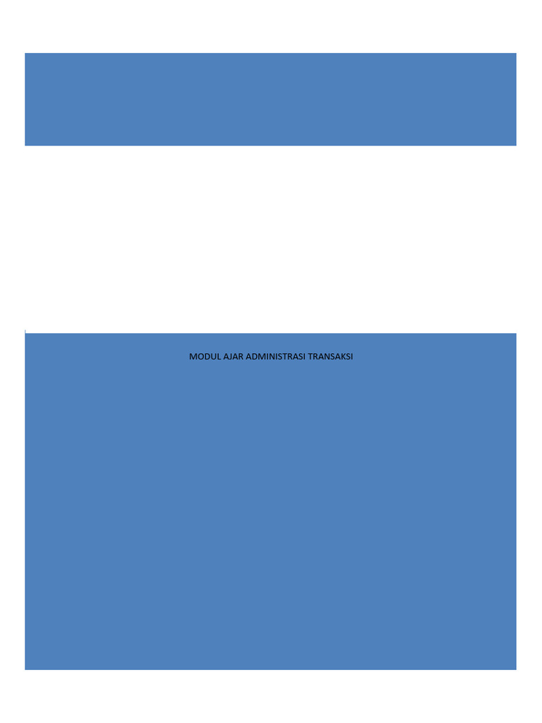 Modul Administrasi Transaksi Kelas XI 001 | PDF