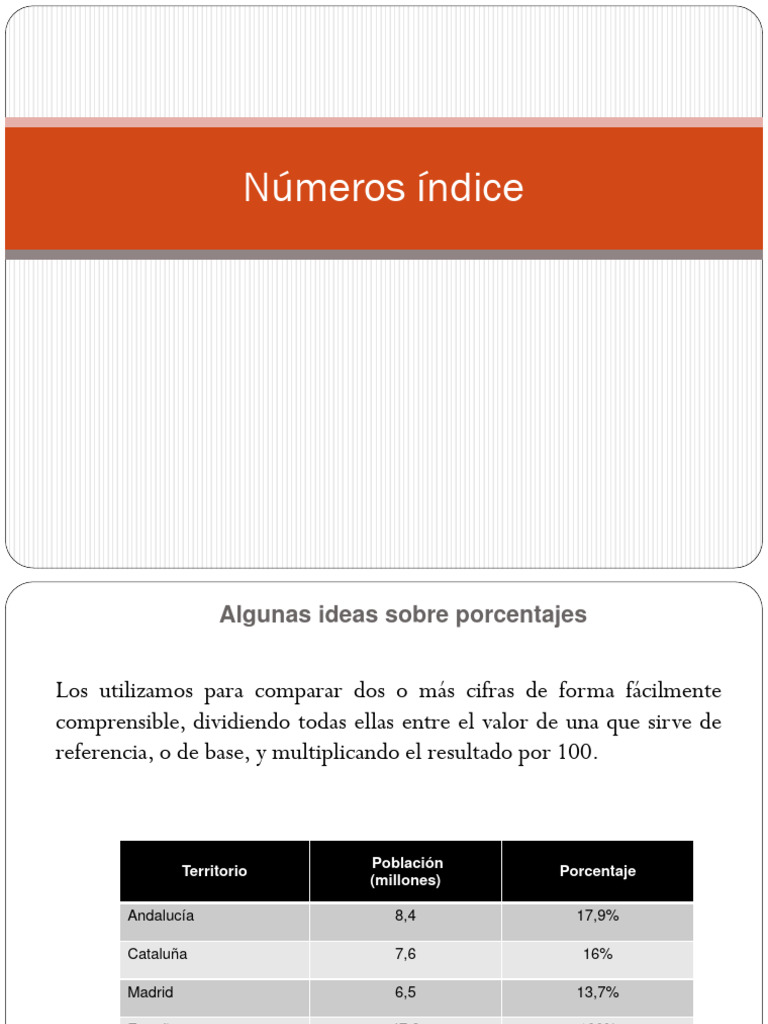 Números Índice | PDF | Porcentaje
