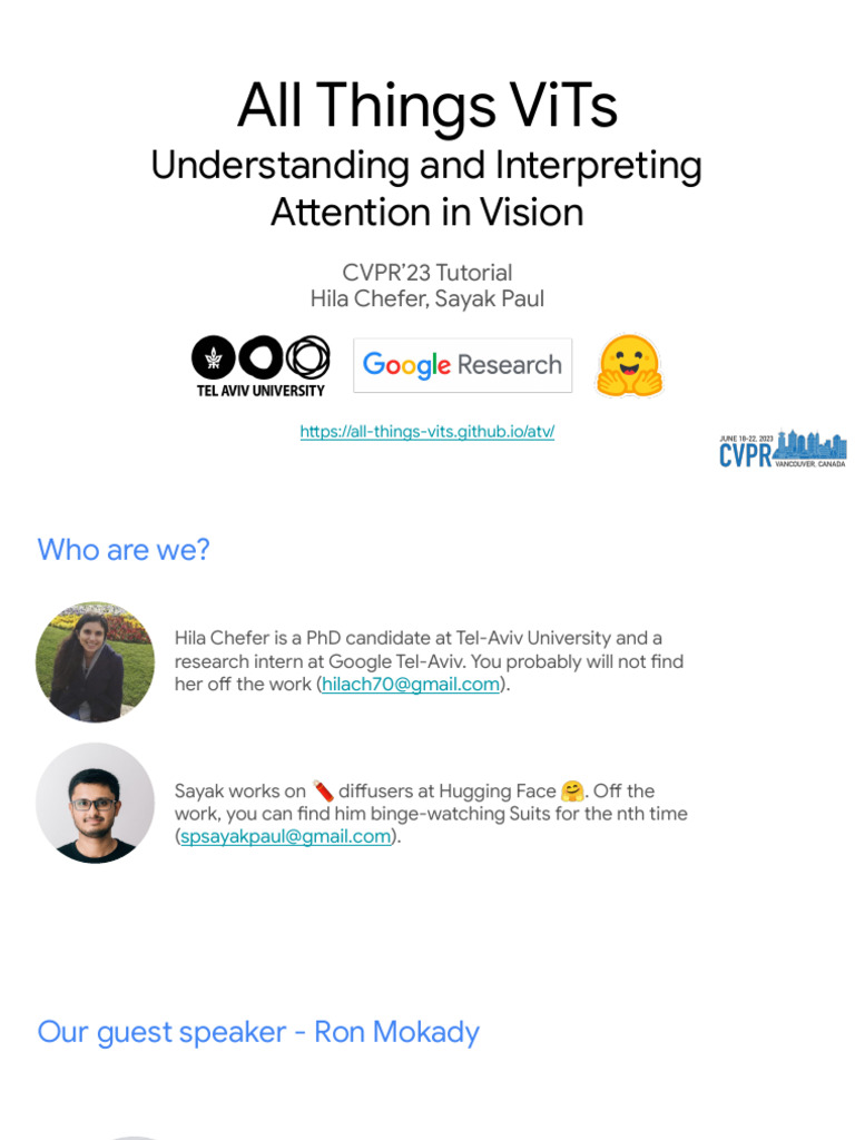 ATV - CVPR'23 Tutorial | PDF | Artificial Intelligence | Intelligence (AI) & Semantics