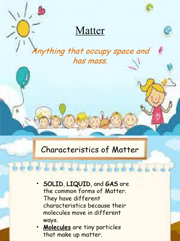 Characteristics of Matter & Body Parts | PDF